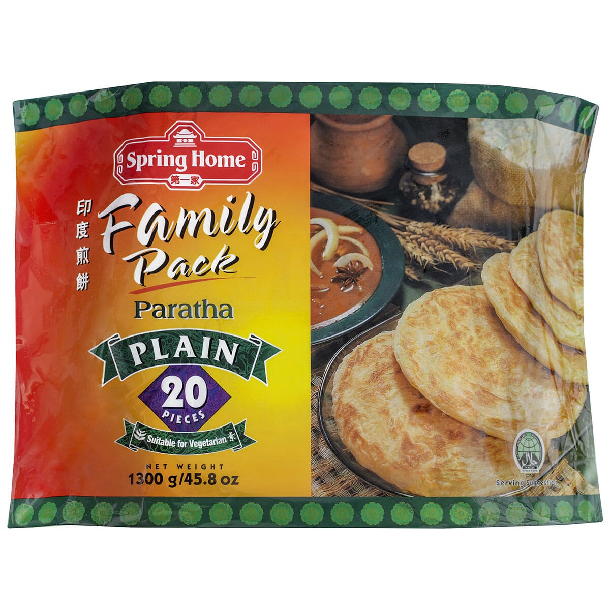 Roti Paratha, Plain, 6 pk x 20 pcs, family pack - MANDARINEN