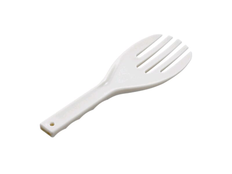 Plastic Rice Fork White, 30cm - MANDARINEN